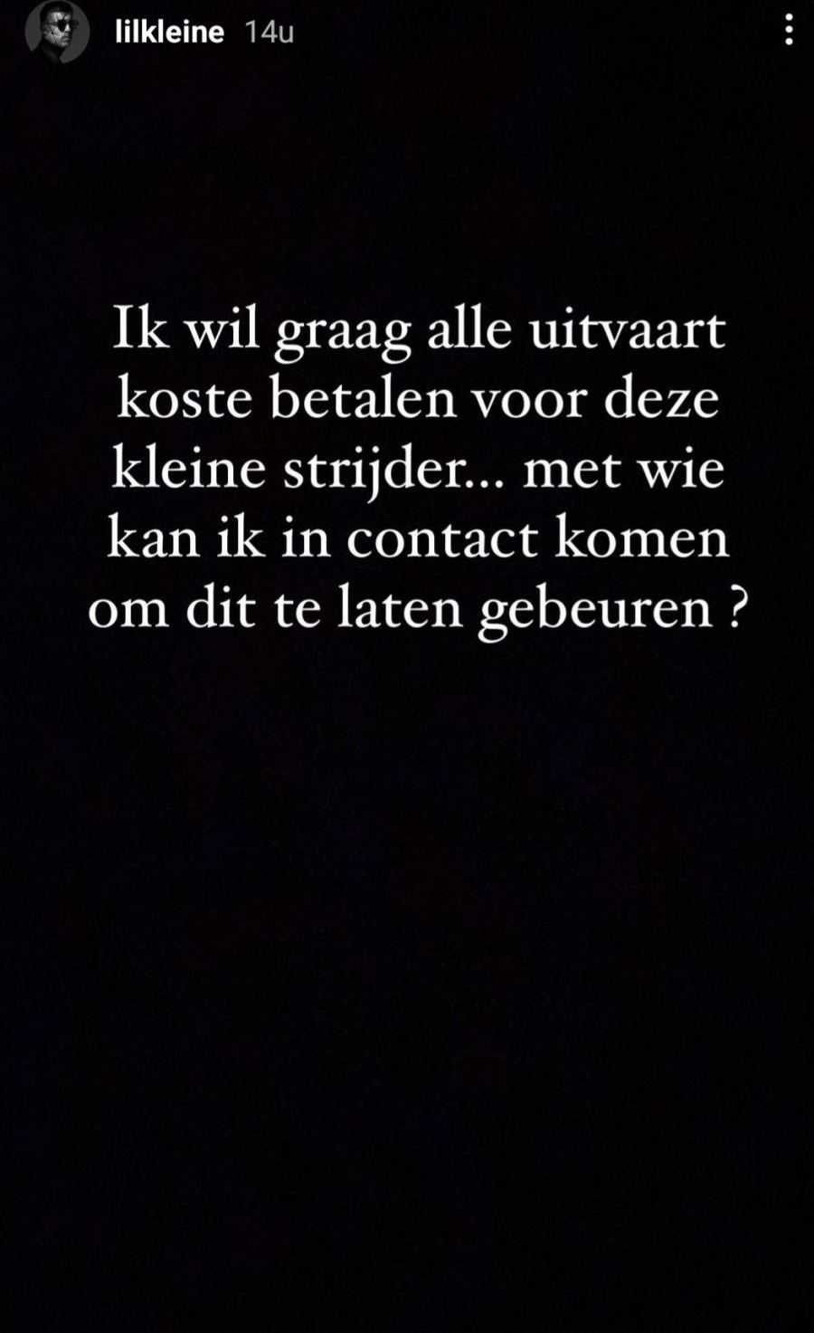 Nederlandse rapper Lil Kleine wil in contact komen met ouders van ...