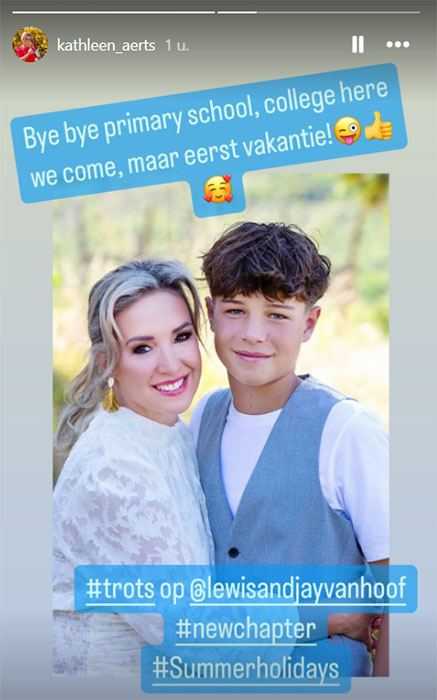 Mijlpaal voor Lewis, de zoon van Kathleen Aerts: "Trots" | Redactie24